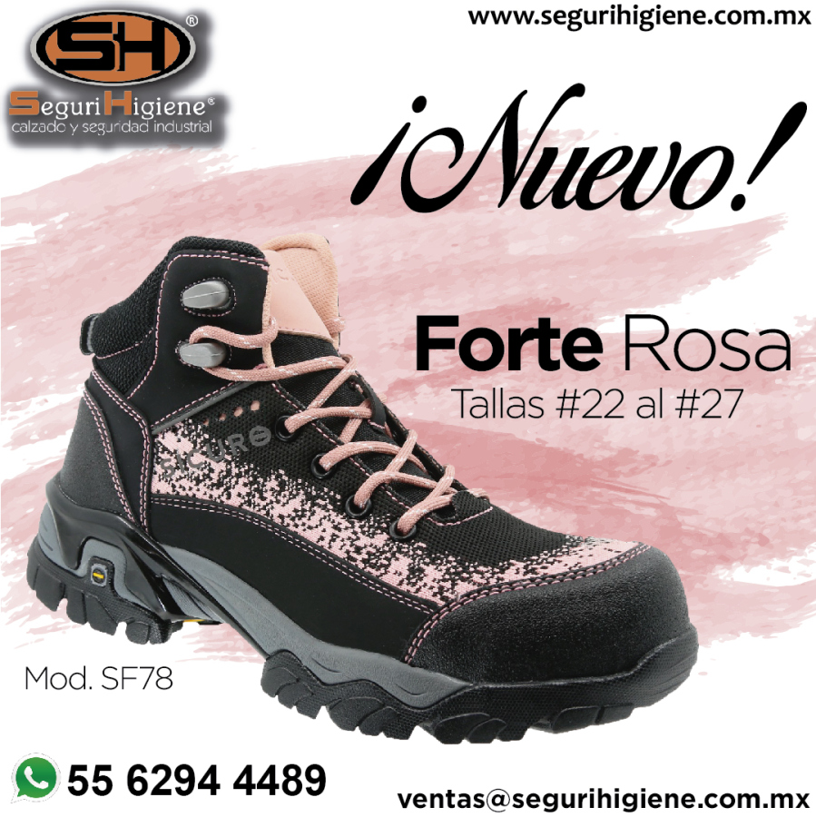Zapato Tipo Borceguí Modelo Forte Rosa